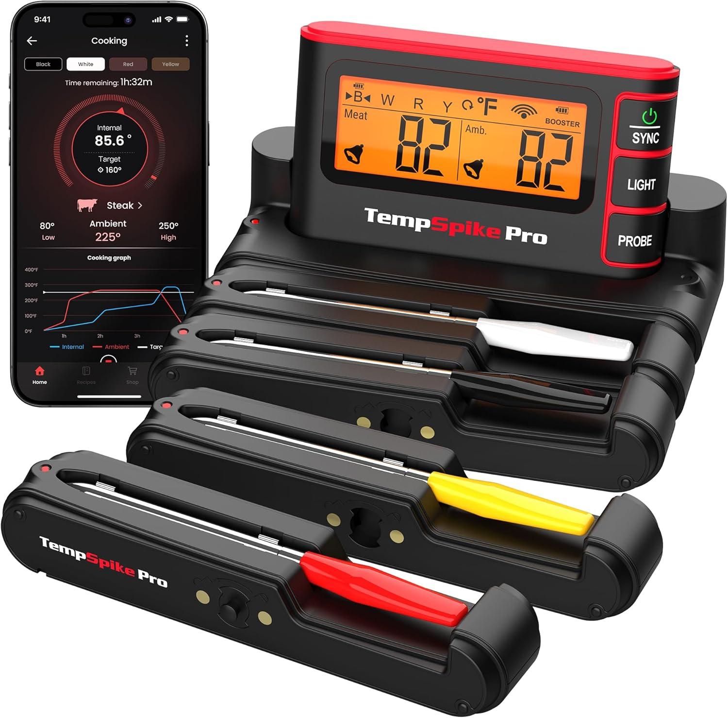 ThermoPro TempSpike 500 ft Wireless Meat Thermometer Digital - TempSpike